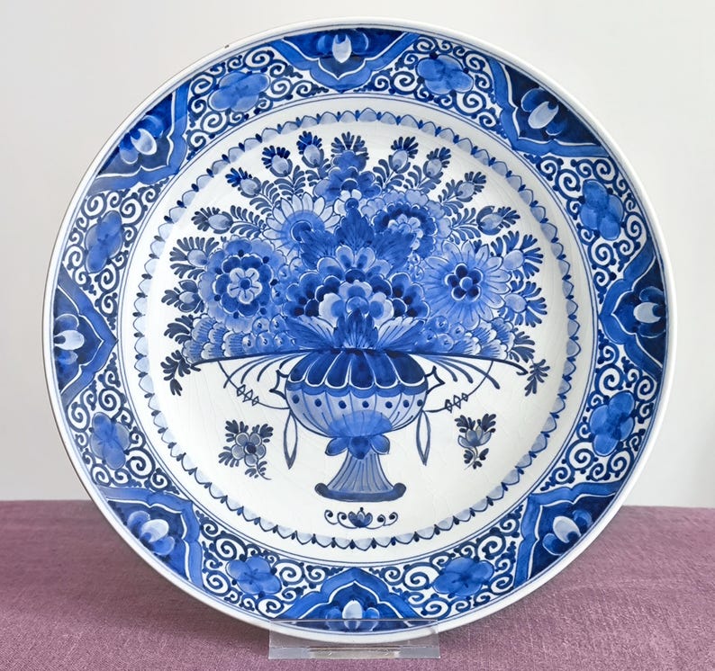 Authentic Royal Delft 1977 Hand Painted Decorative Plate - Traditional ...