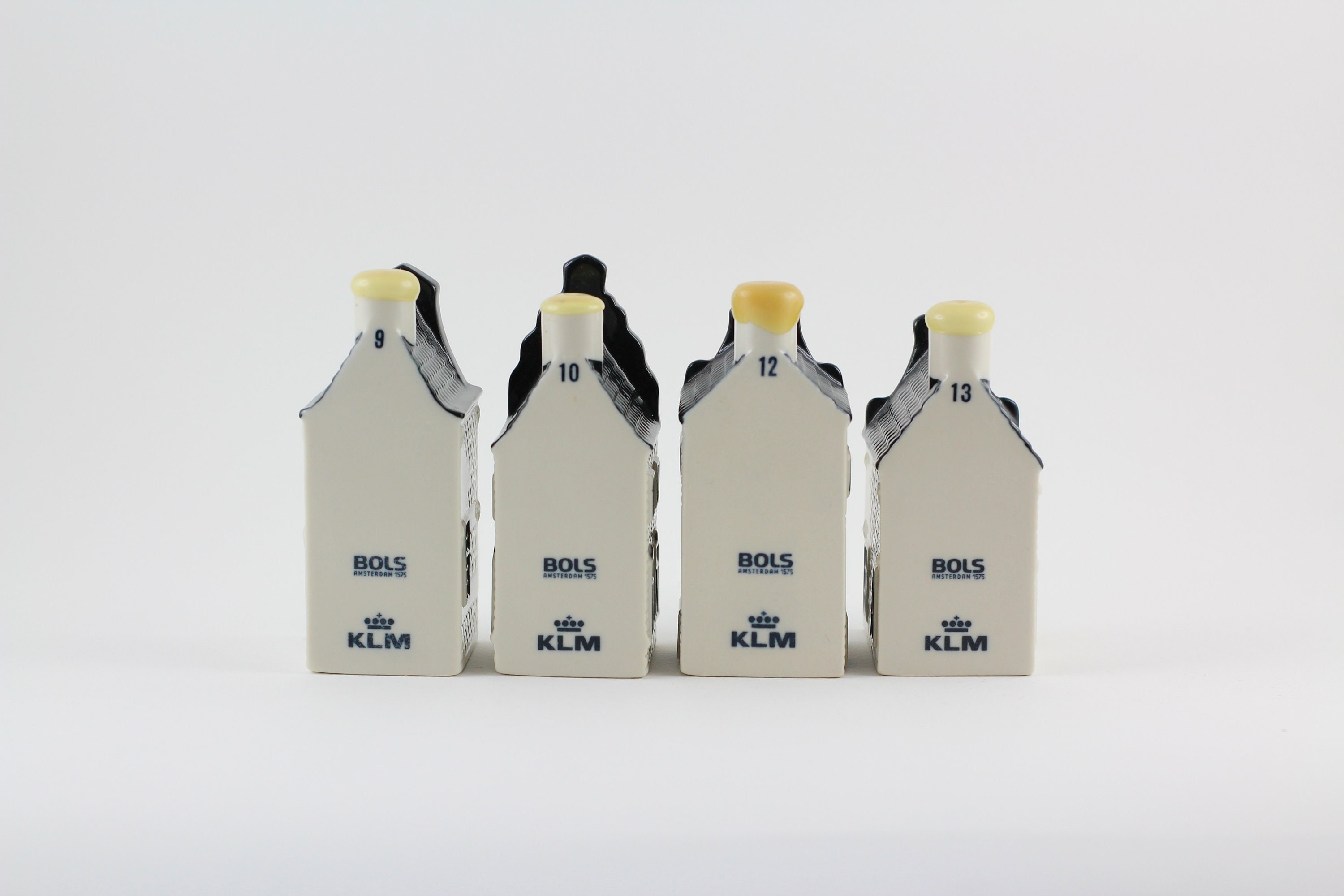 N.9,10,12,13 KLM Delft Blue Miniature Houses - Authentic Collectible ...