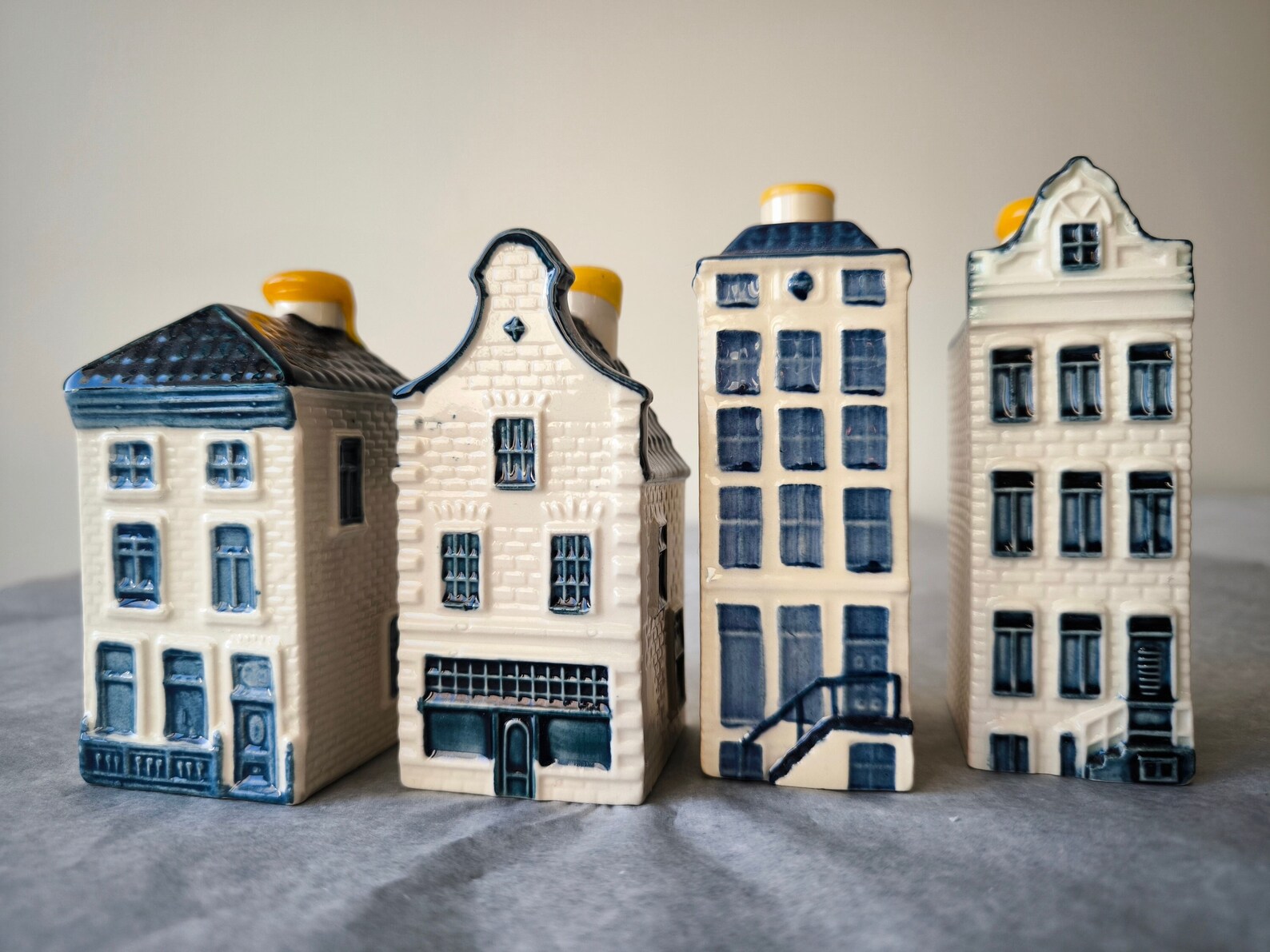 N.26,36,57,58 KLM Delft Blue Miniature Houses - Authentic Collectible ...
