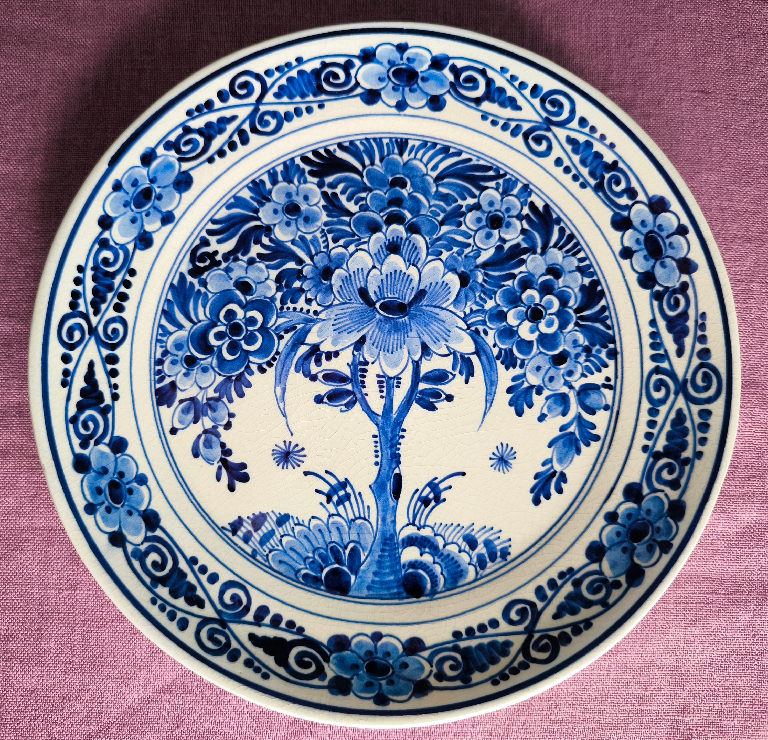 Authentic Royal Delft 1941 Hand Painted Decorative Plate Traditional ...