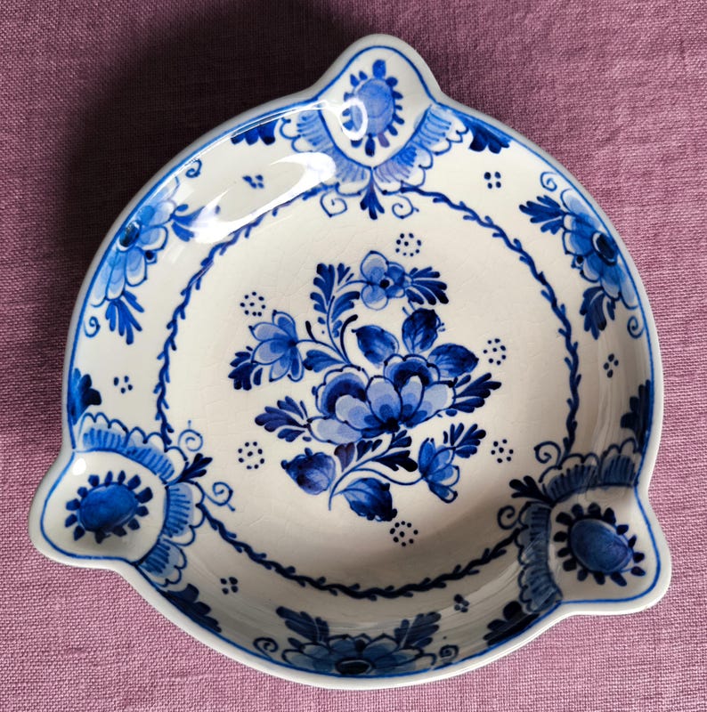 Royal Delft Blue Ashtray 1961 Hand Painted Ashtray Traditional Dutch ...