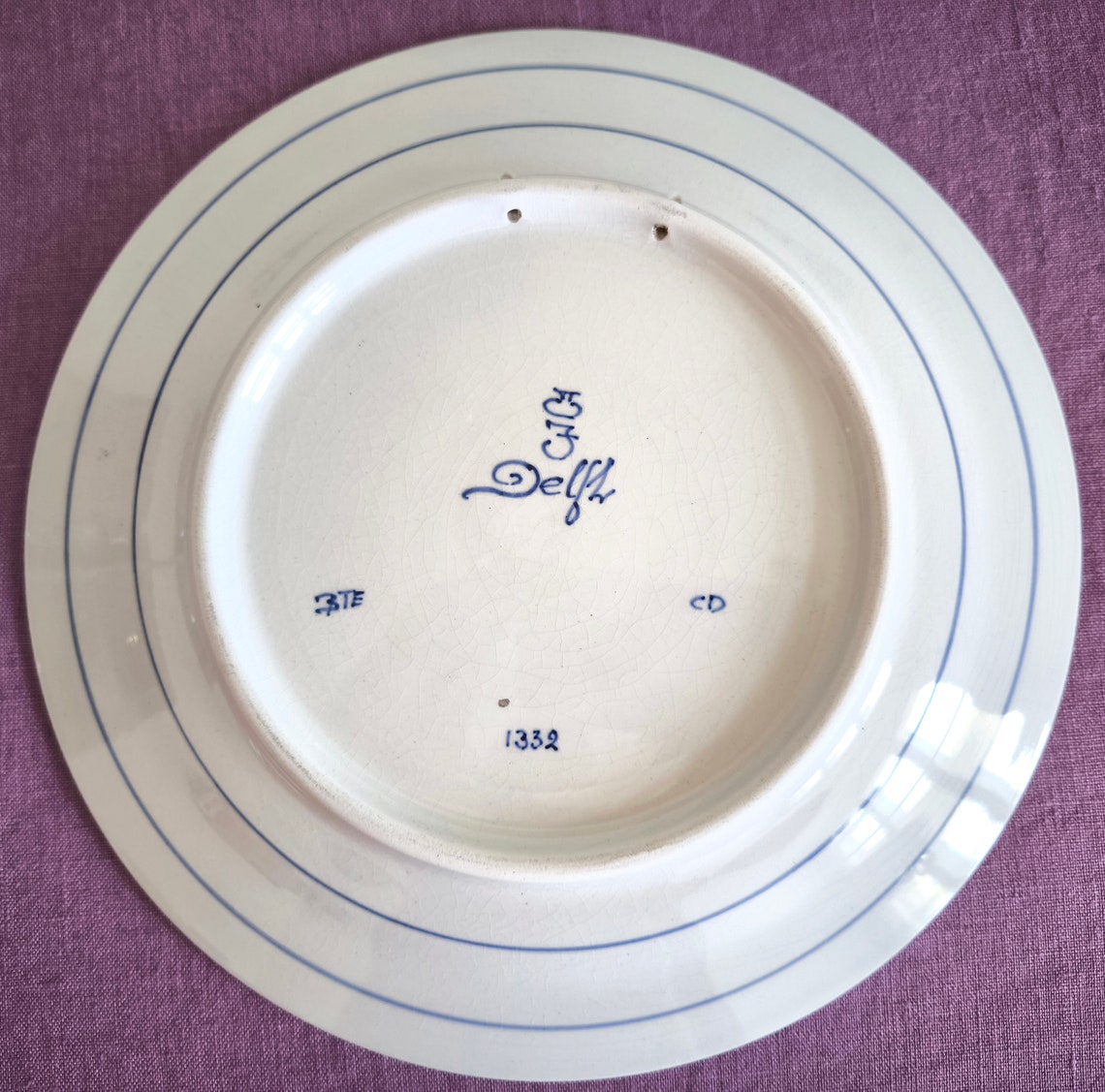 Authentic Royal Delft 1959 Hand Painted Decorative Plate Traditional ...