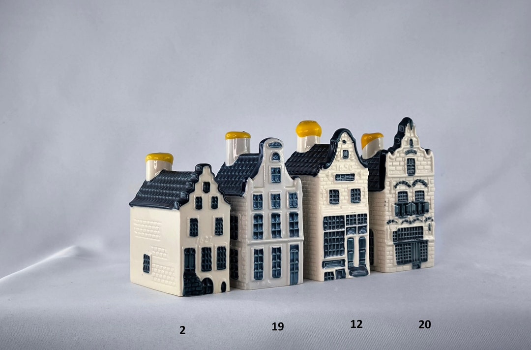 N.2,19,12,20 KLM Delft Blue Miniature Houses - Authentic Collectible ...