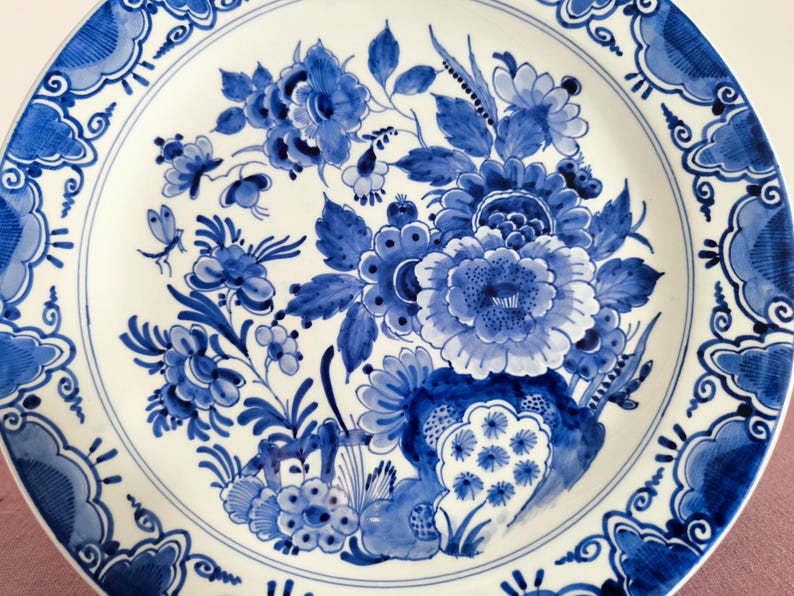 Authentic Royal Delft 1973 Hand Painted Decorative Plate- Traditional ...
