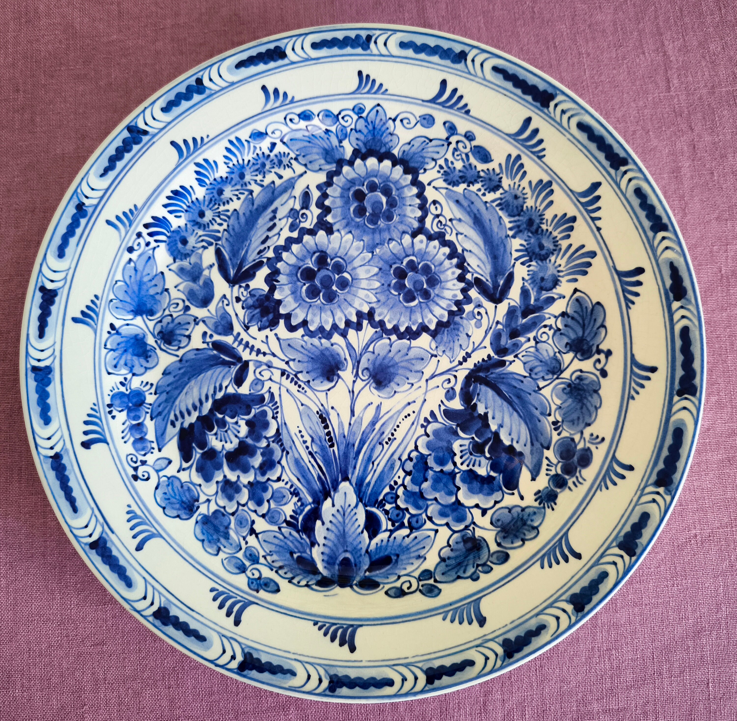 Authentic Royal Delft 1959 Hand Painted Decorative Plate- Traditional ...