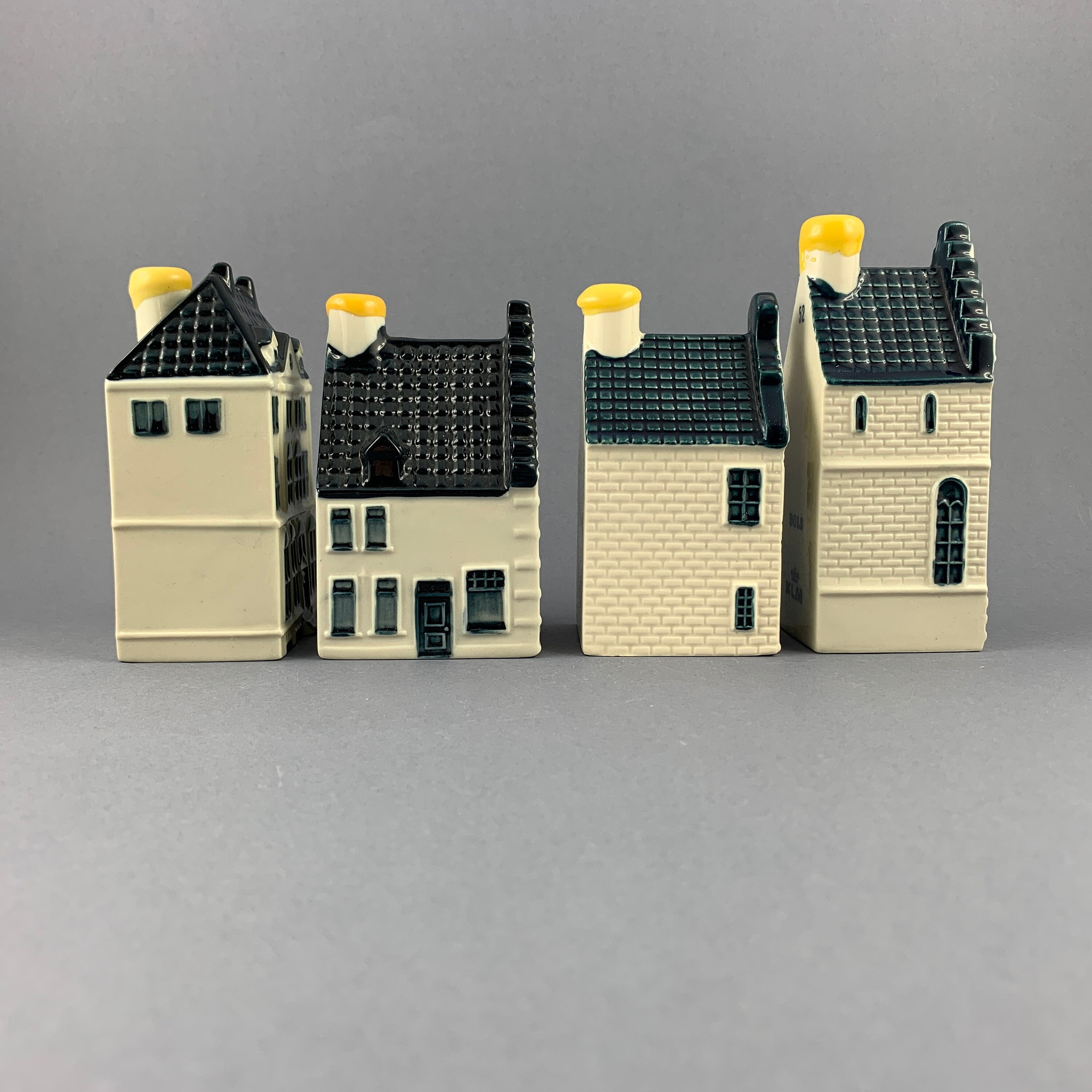 N.48,49,51,52 KLM Delft Blue Miniature Houses Authentic Collectible ...