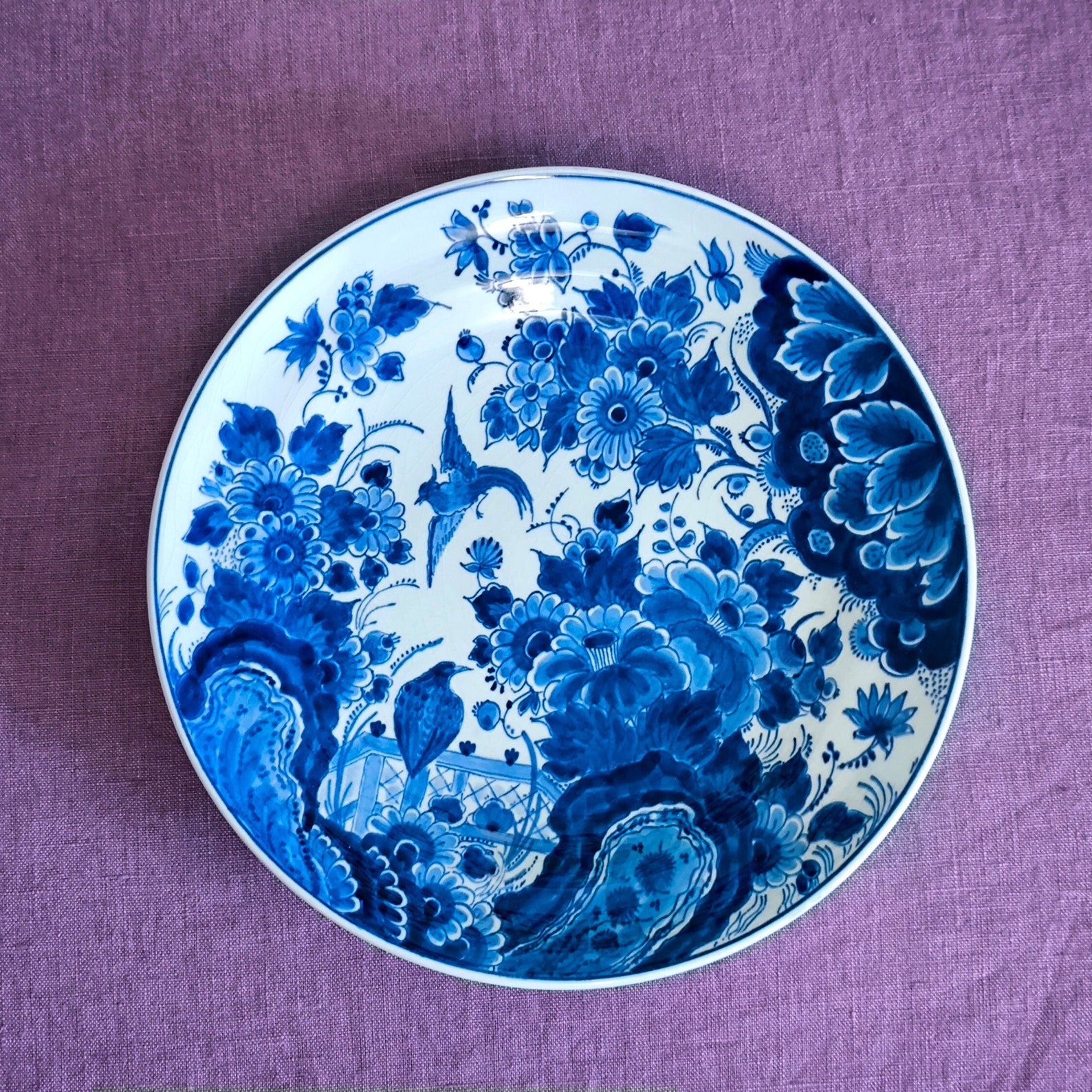 Authentic Royal Delft 1965 Hand Painted Decorative Plate- Traditional ...