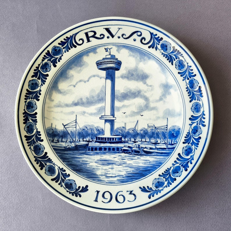 Authentic Royal Delft 1962 Hand Painted Decorative Plate - Traditional ...