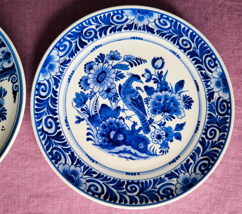 3 Authentic Royal Delft Hand Painted Decorative Plates - Traditional ...