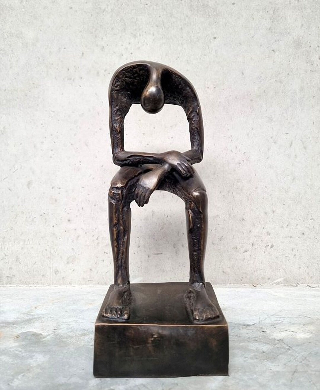 Bronze Sculpture With a Warm Brown Patina- Home Accents Seated Giant ...