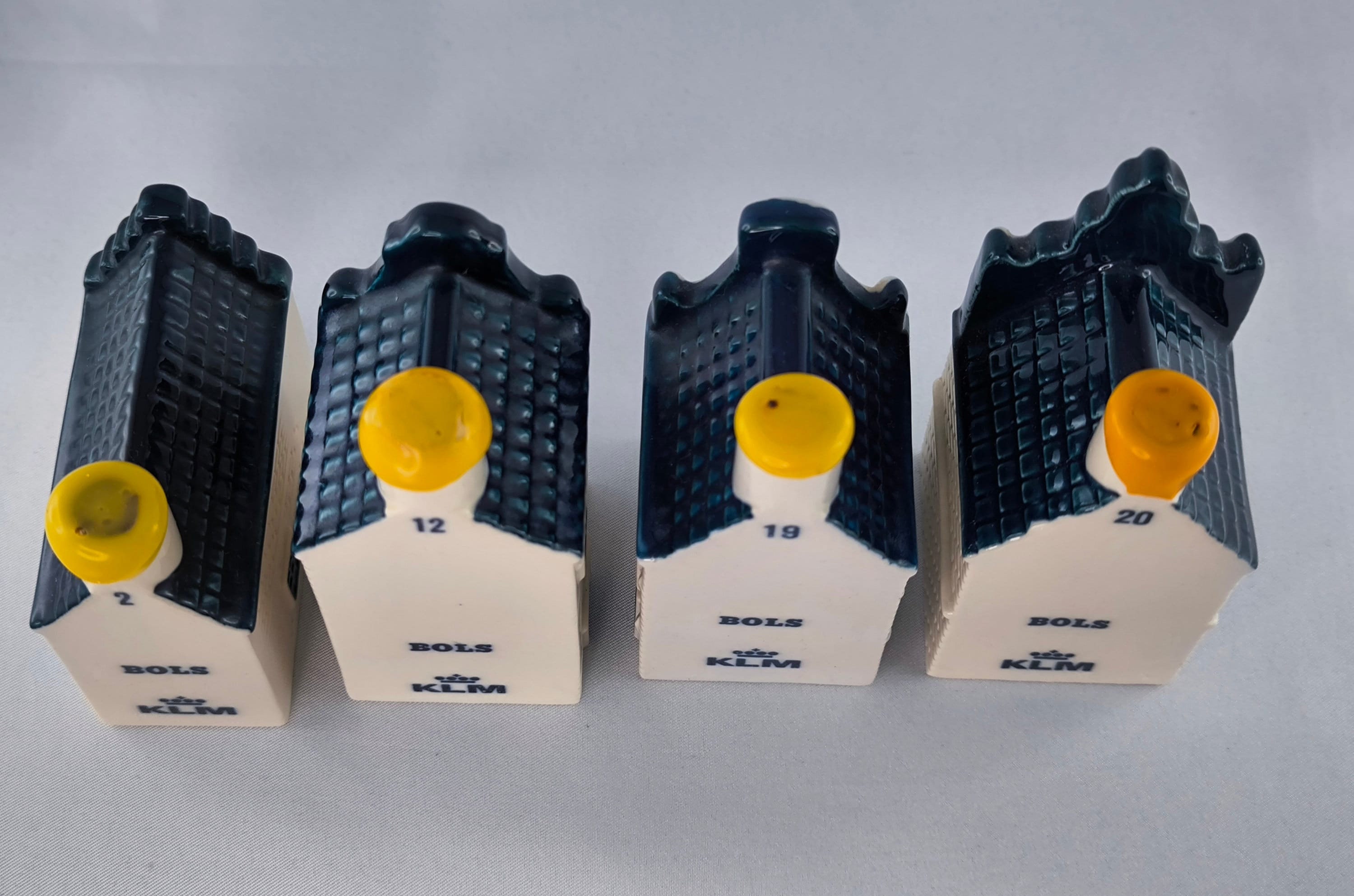 N.2,19,12,20 KLM Delft Blue Miniature Houses - Authentic Collectible ...