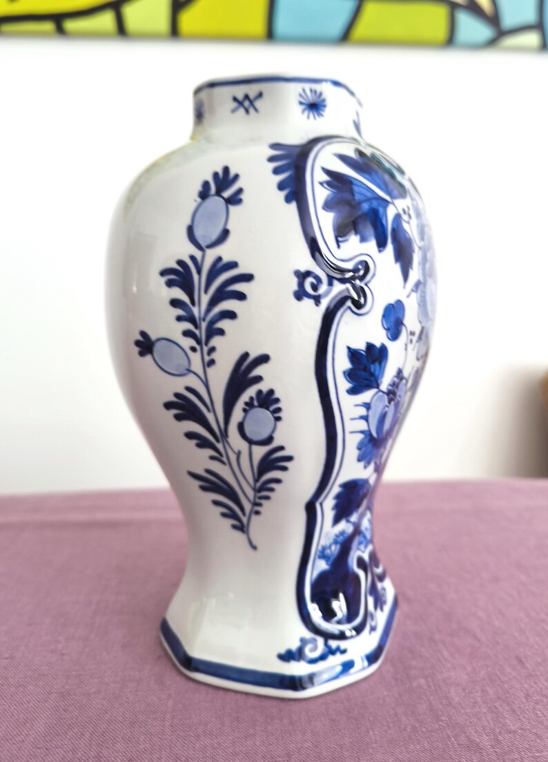 Authentic Royal Delft Vase 1985 Hand Painted Traditional Dutch Blue ...