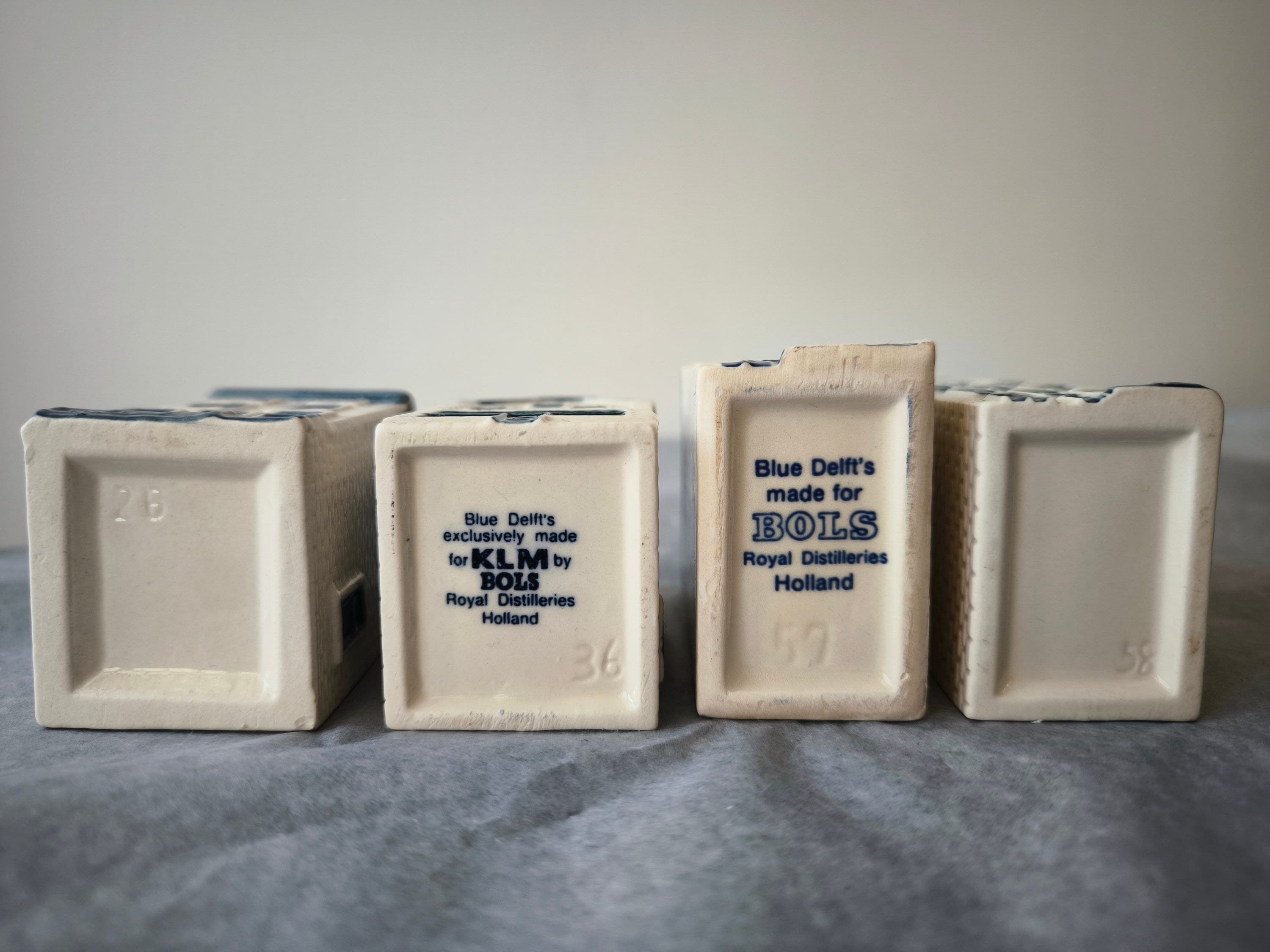 N.26,36,57,58 KLM Delft Blue Miniature Houses - Authentic Collectible ...