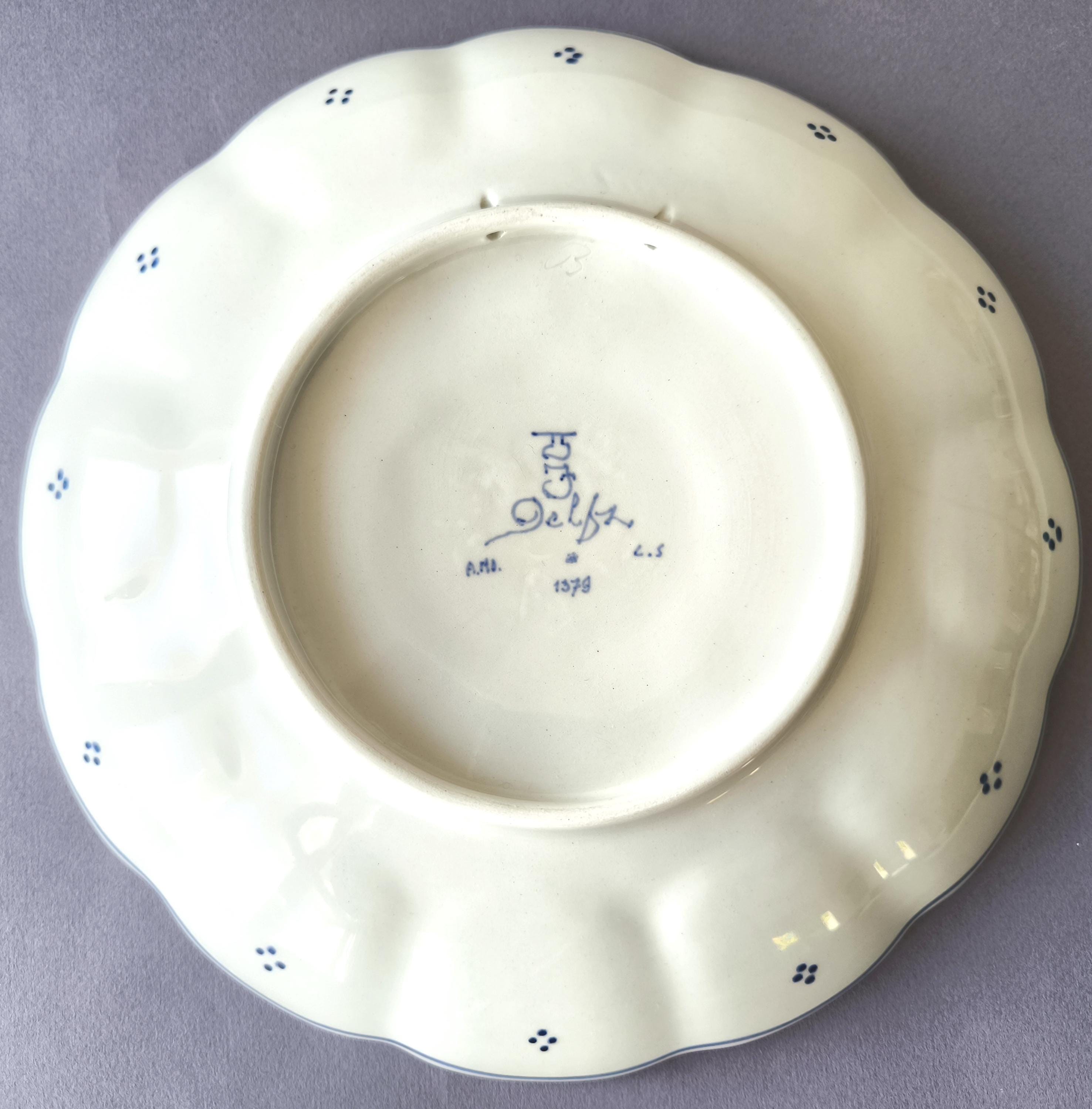 Authentic Royal Delft 1973 Hand Painted Decorative Plate Traditional ...