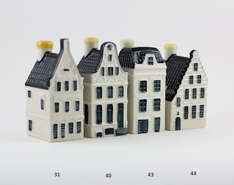 N.12,14,19,23 KLM Delft Blue Miniature Houses - Authentic Collectible ...