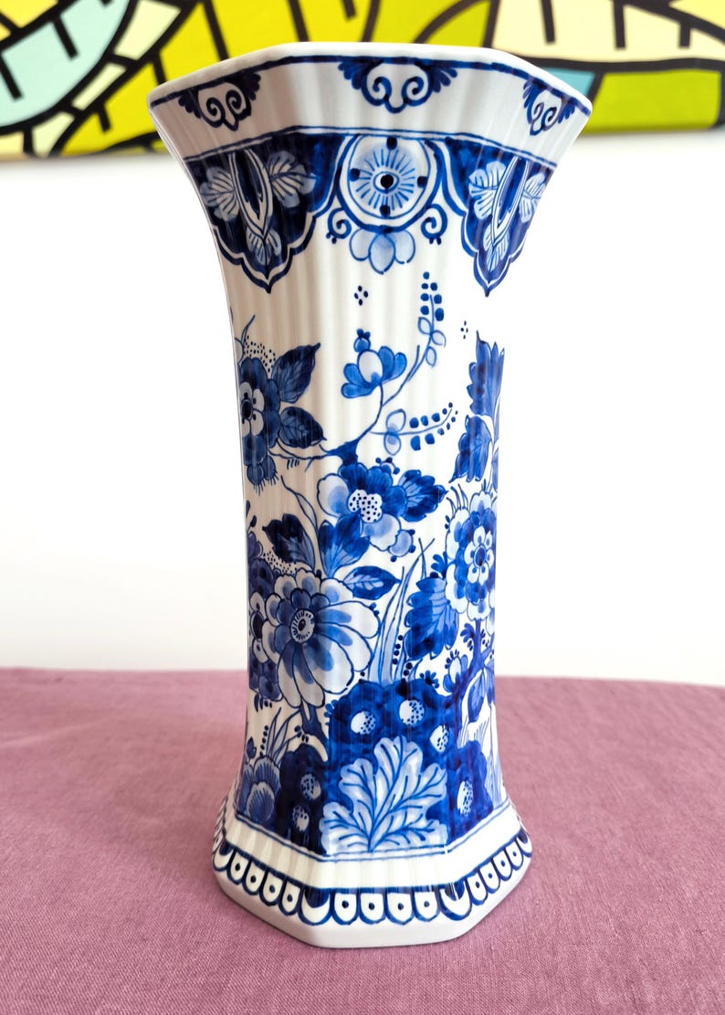 Authentic Royal Delft Vase 1985 Hand Painted Traditional Dutch Blue ...