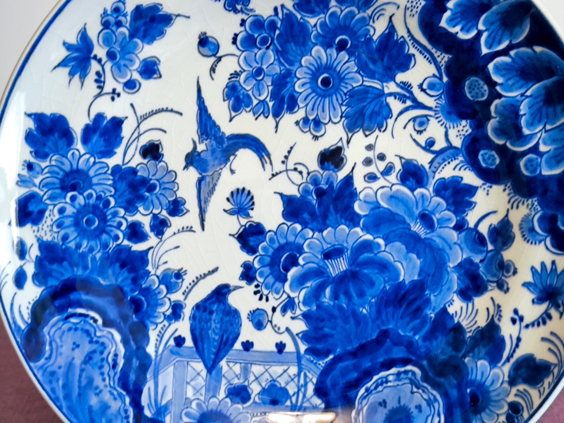 Authentic Royal Delft 1965 Hand Painted Decorative Plate- Traditional ...