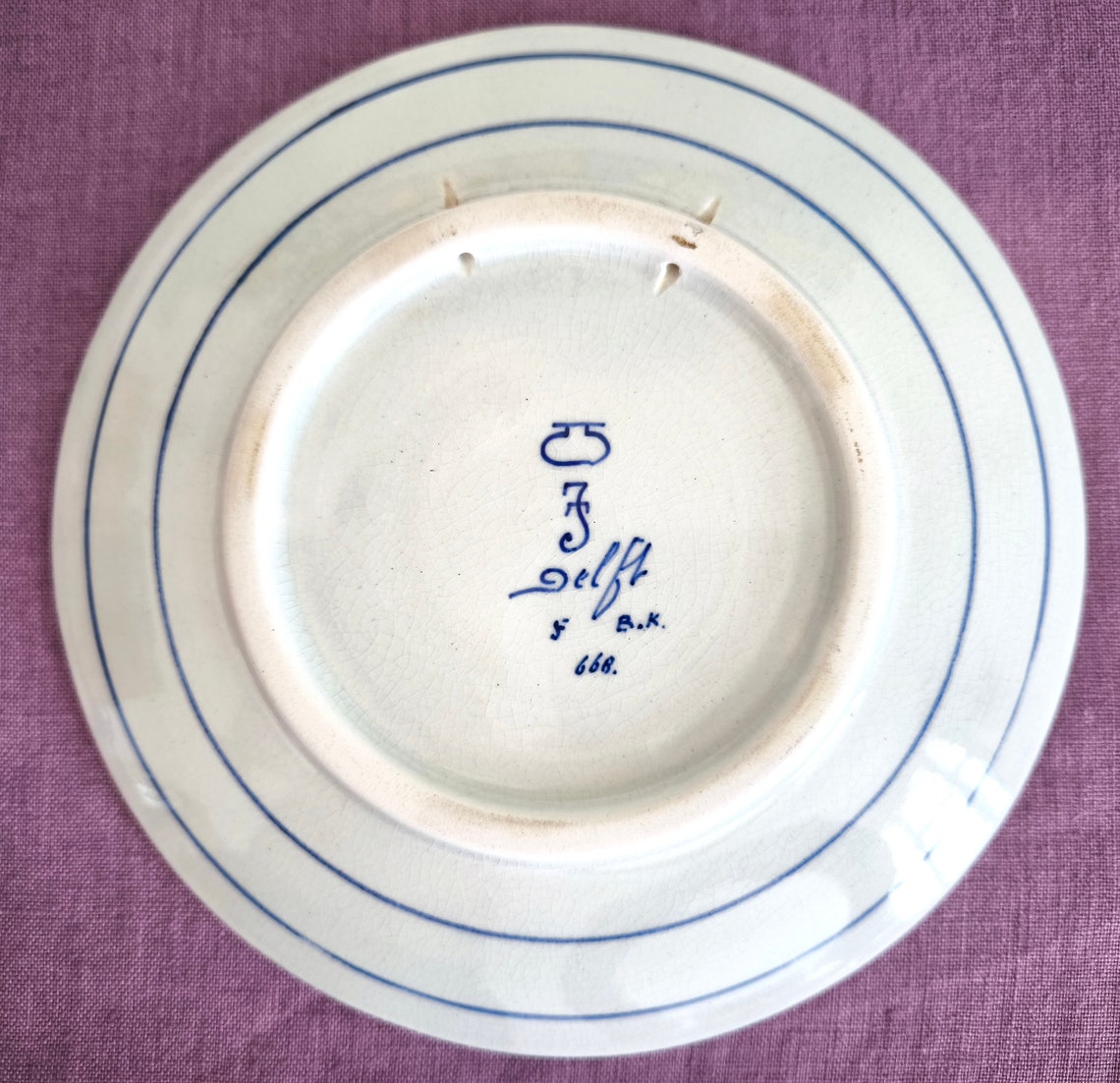 Authentic Royal Delft 1941 Hand Painted Decorative Plate Traditional ...