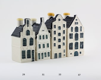 N.12,14,19,23 KLM Delft Blue Miniature Houses - Authentic Collectible ...