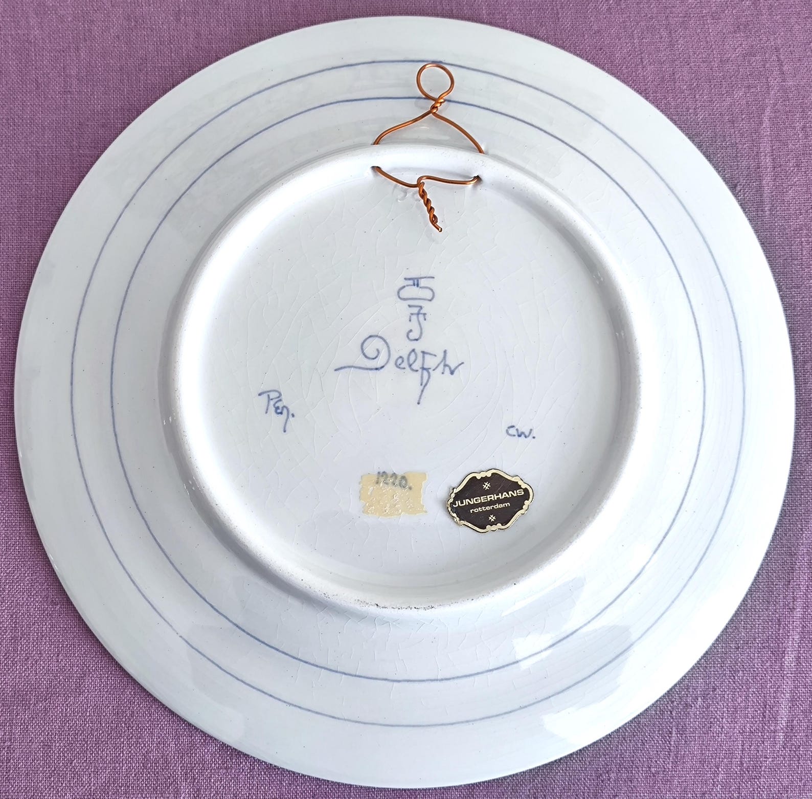 Authentic Royal Delft 1977 Hand Painted Decorative Plate - Traditional ...