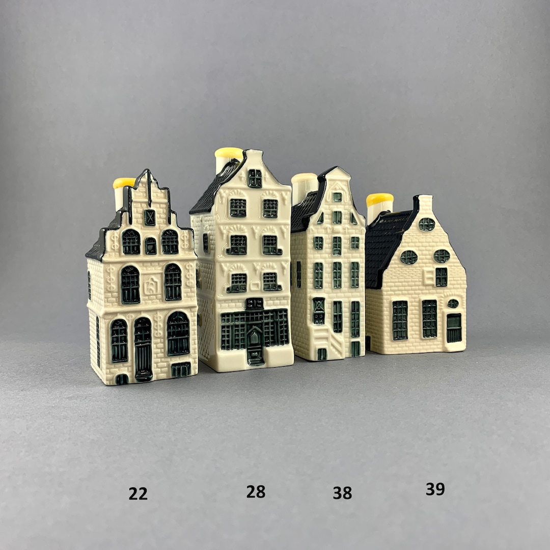 N.22,28,38,39 KLM Delft Blue Miniature Houses- Authentic Collectible ...