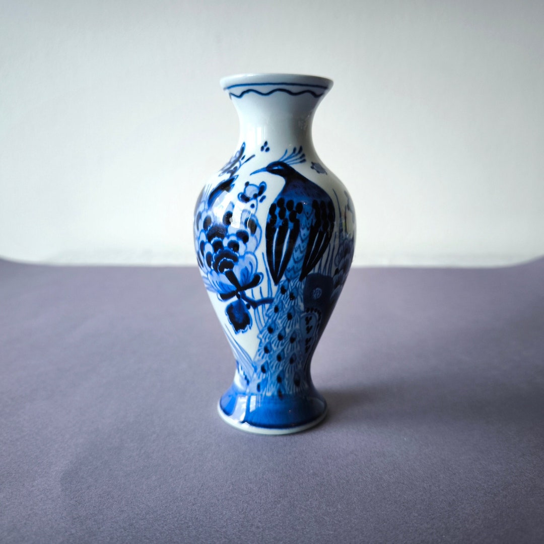 Authentic Royal Delft Vase Hand Painted Traditional Dutch Blue ...