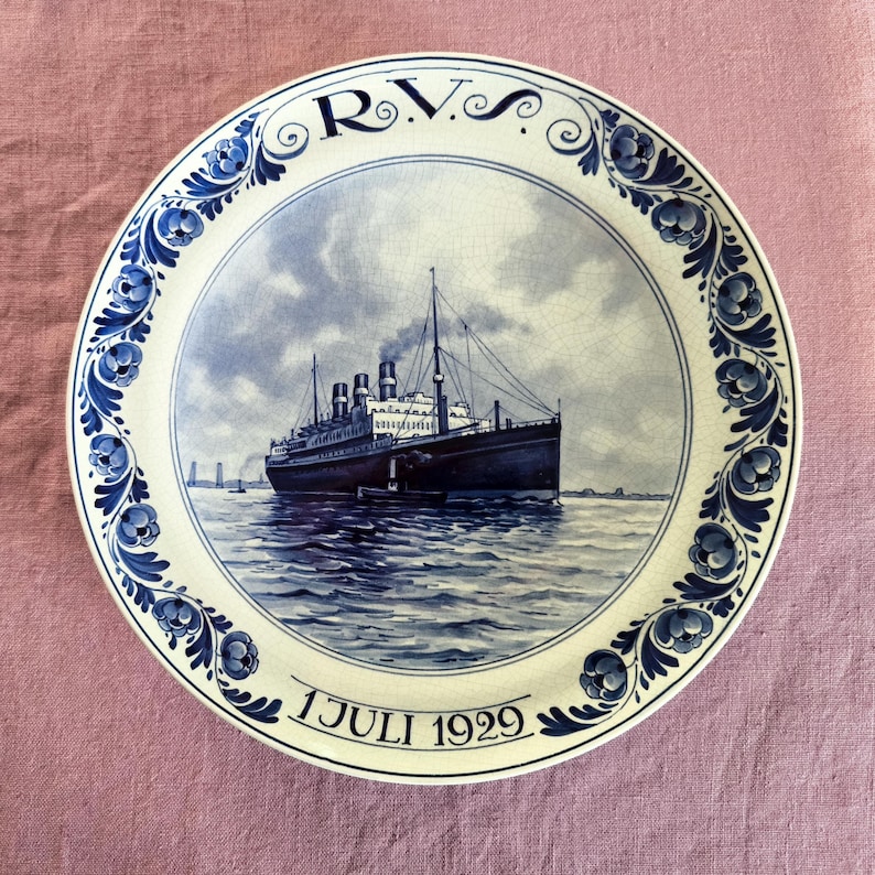 Authentic Royal Delft 1929 Hand Painted Decorative Plate - Traditional ...