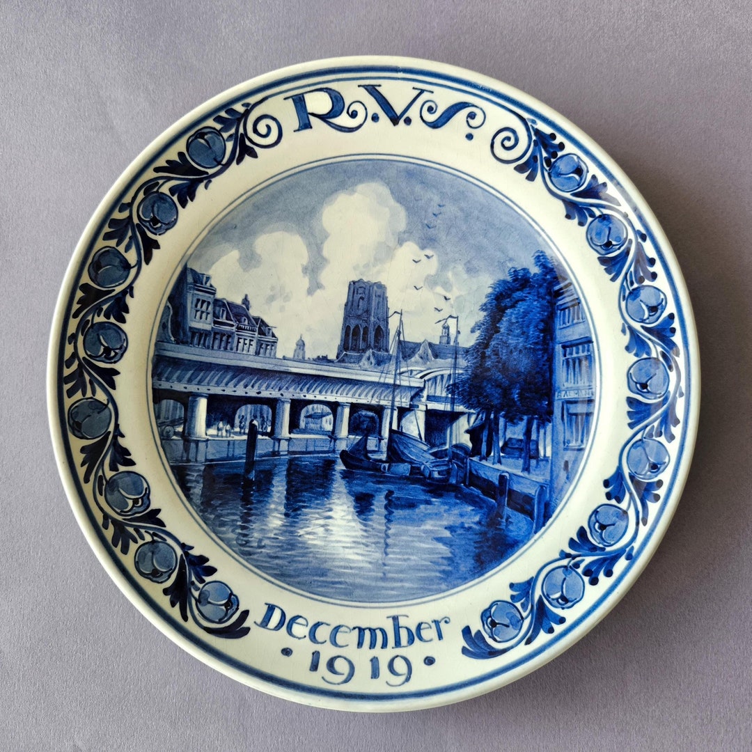 Authentic Royal Delft 1919 Hand Painted Decorative Plate - Traditional ...