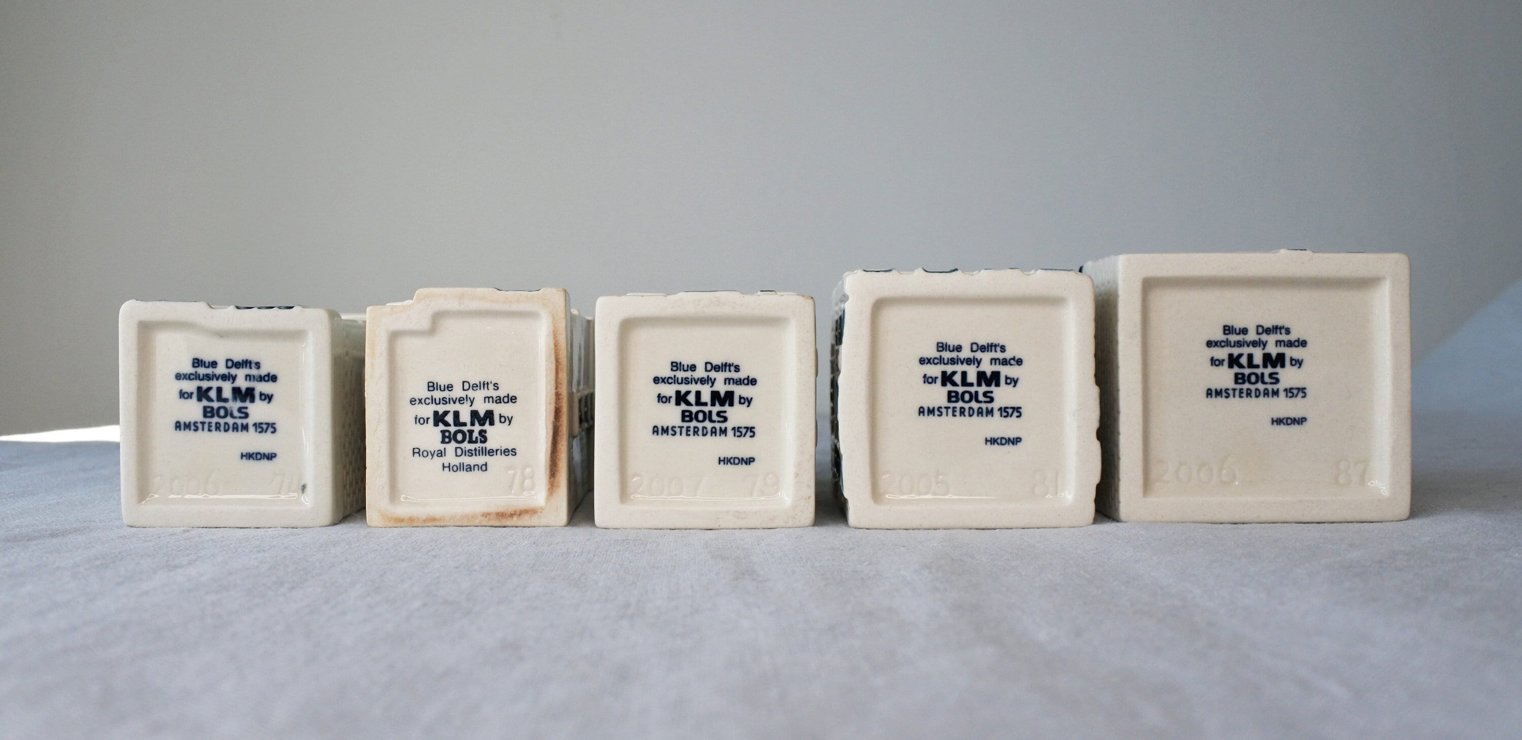 N. 74, 78, 79, 81, 87 KLM Delft Blue Miniature Houses - Authentic ...