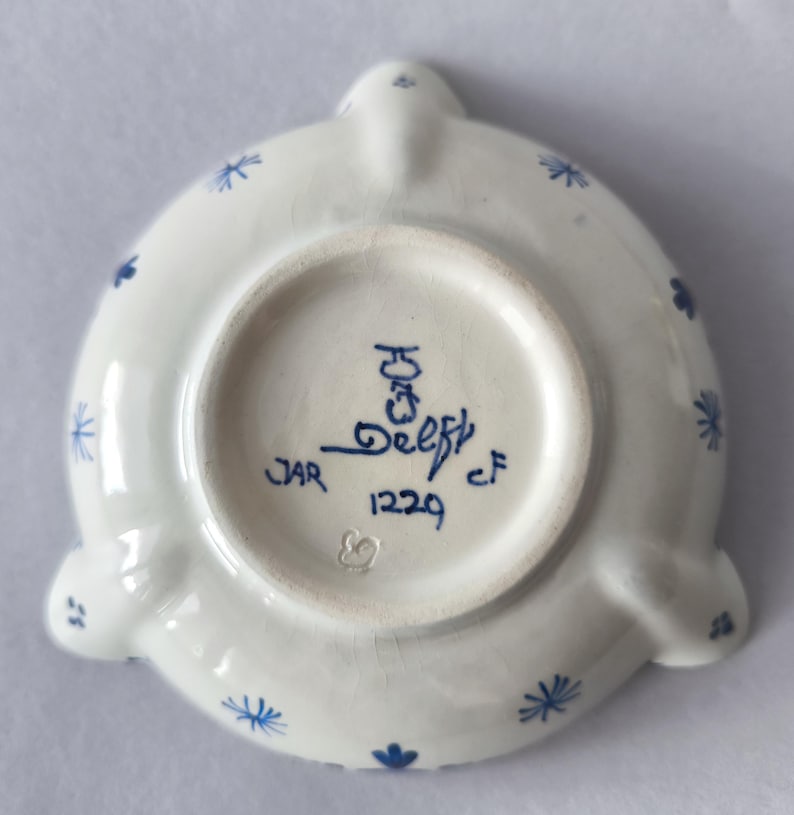Royal Delft Blue Ashtray 1961 - Hand Painted Ashtray Traditional Dutch ...