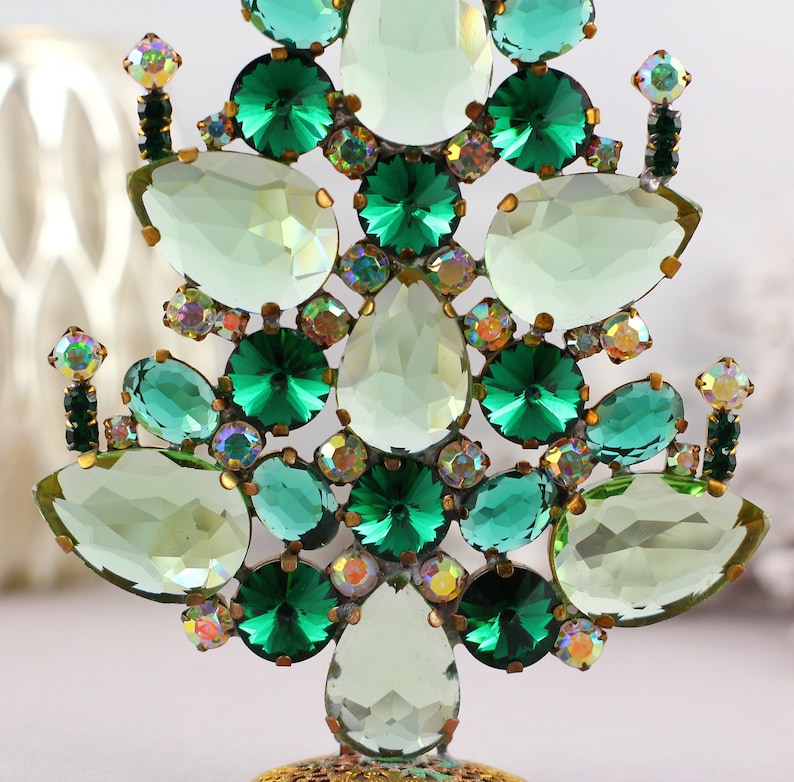 Vintage Rhinestone Table Top Christmas Tree, Vintage Rhinestones ...