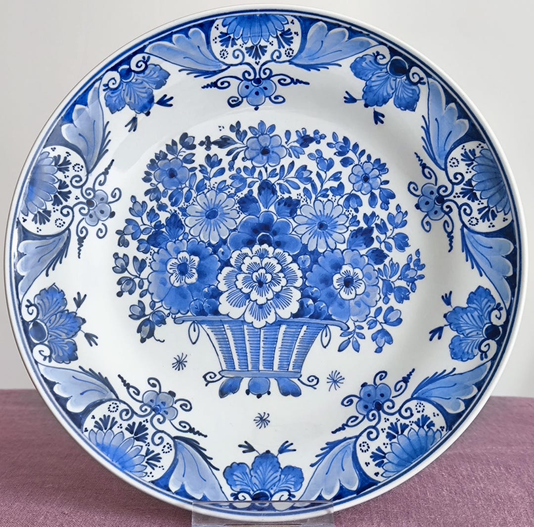 Authentic Royal Delft 1977 Hand Painted Decorative Plate - Traditional ...