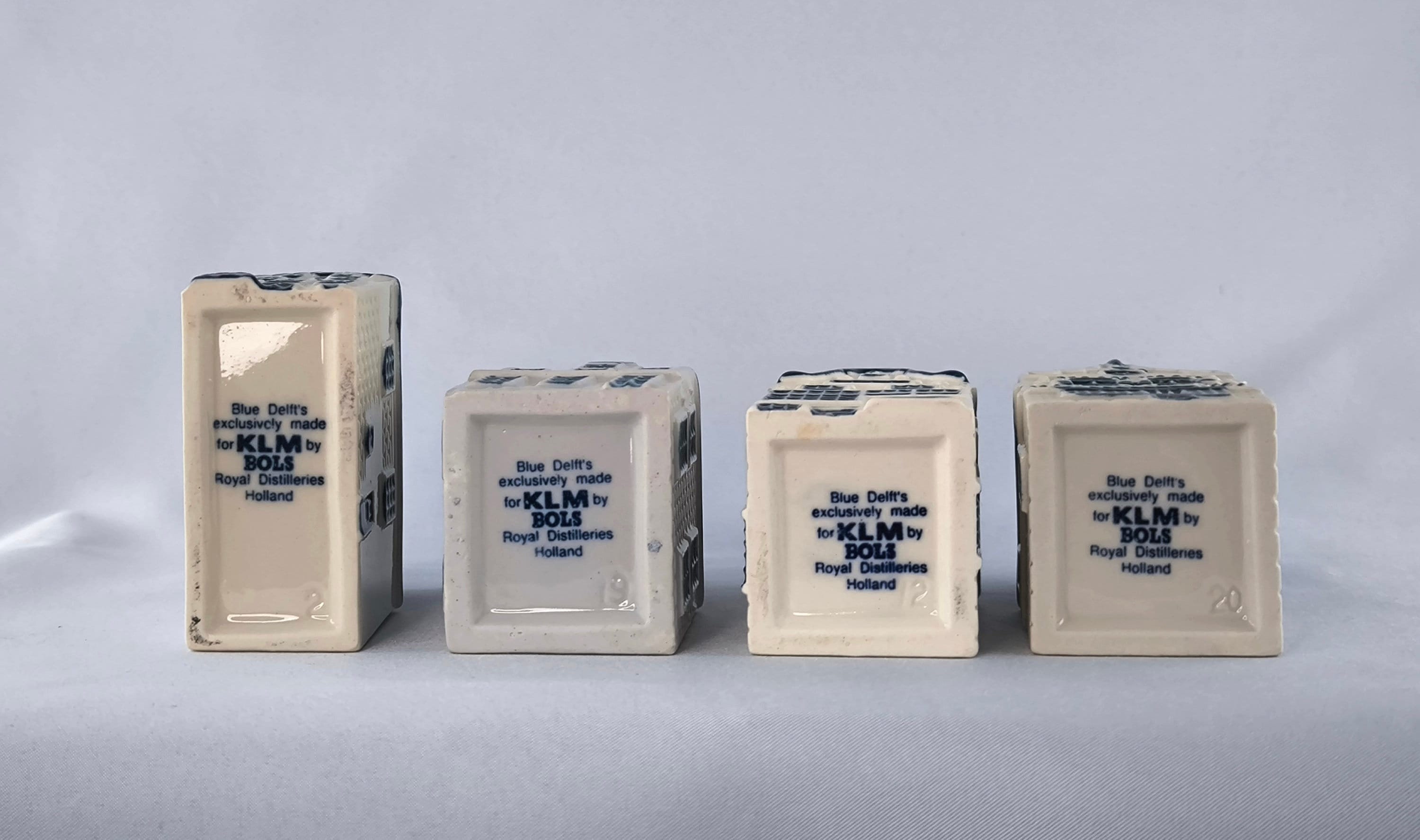 N.2,19,12,20 KLM Delft Blue Miniature Houses - Authentic Collectible ...