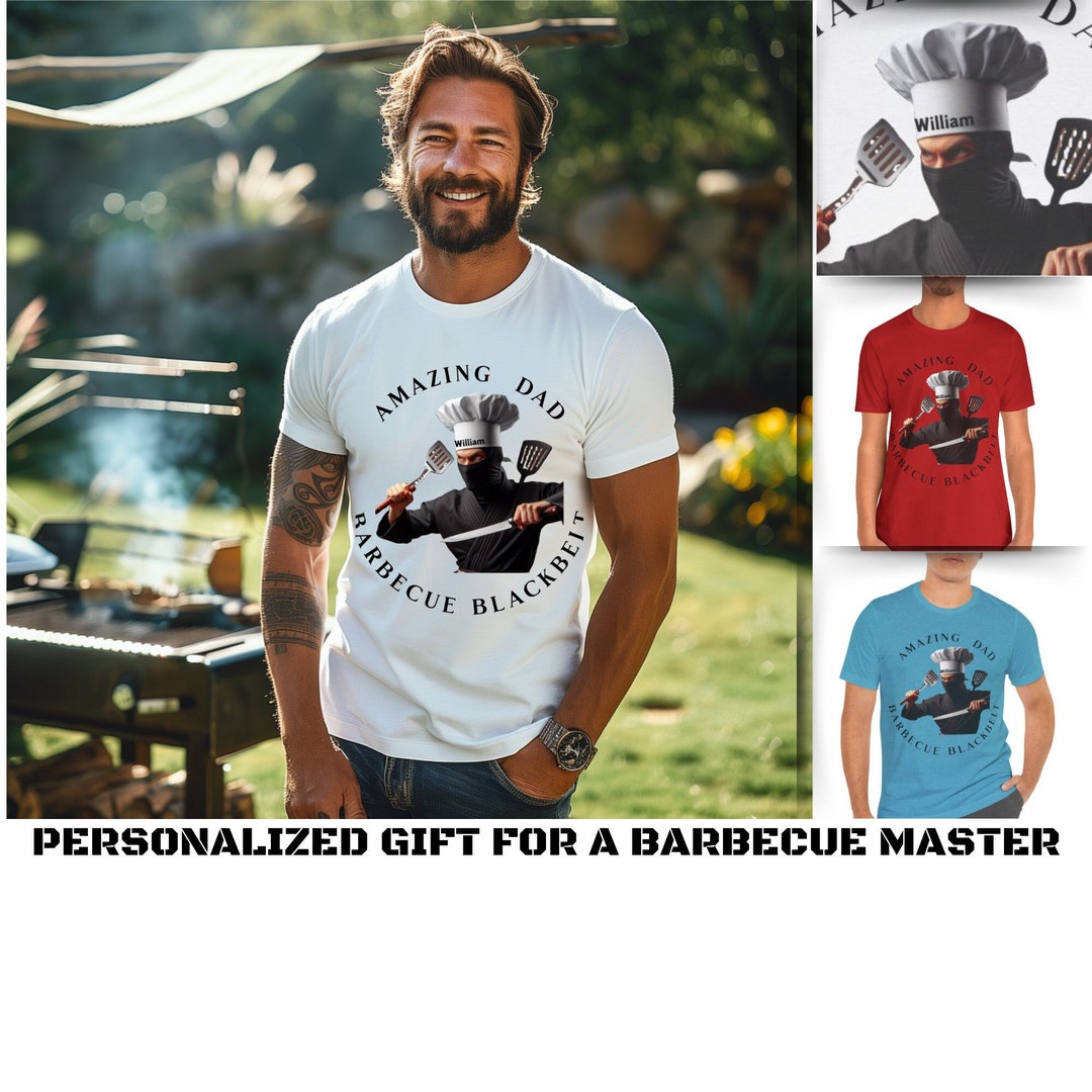 Personalized Fathers Day Barbecue Dad Grill Gift Barbecue Dad Shirt ...
