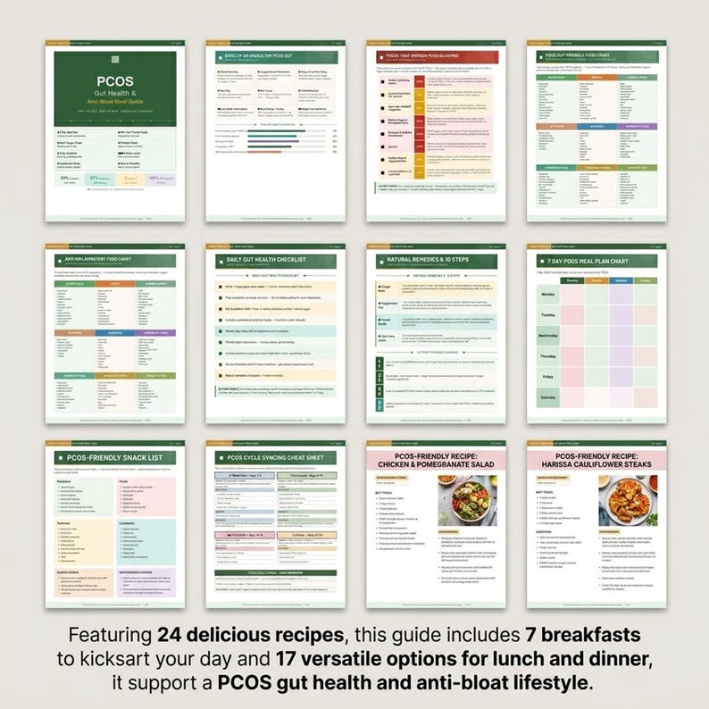 PCOS Gut Health & Anti-bloat Meal Guide | Hormone Balance Nutrition ...