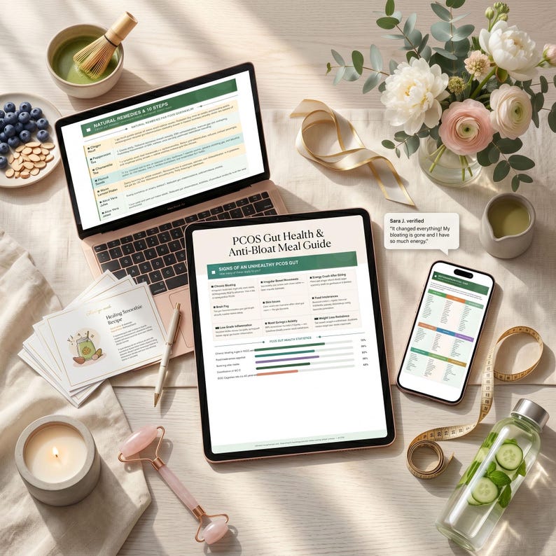 PCOS Gut Health & Anti-bloat Meal Guide | Hormone Balance Nutrition ...