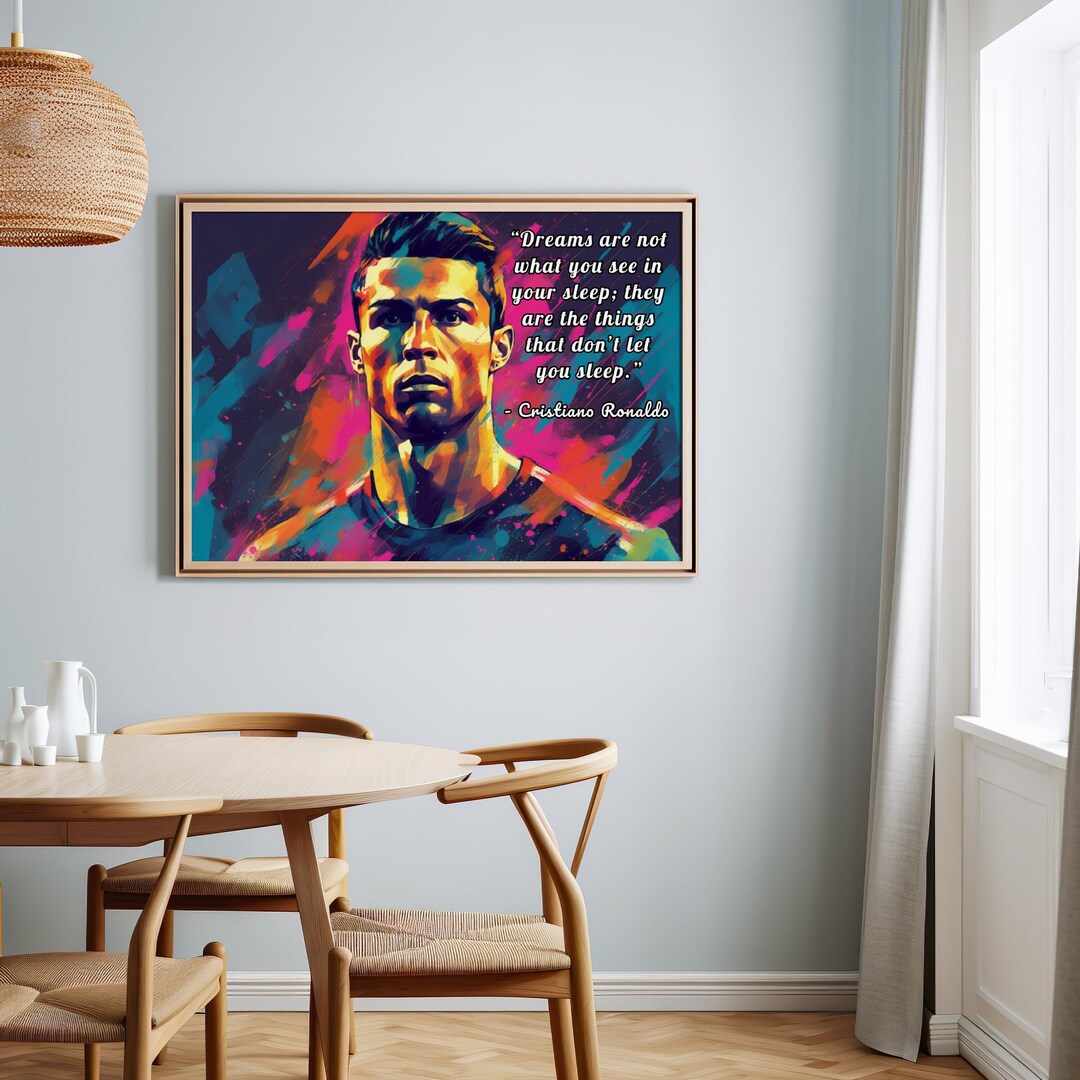 Cristiano Ronaldo Wall Poster, Football Print, Sports Poster, Football ...