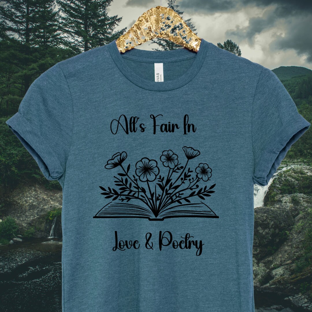 All's Fair Love Poetry SVG | Book Floral Design (digital Download) - Etsy