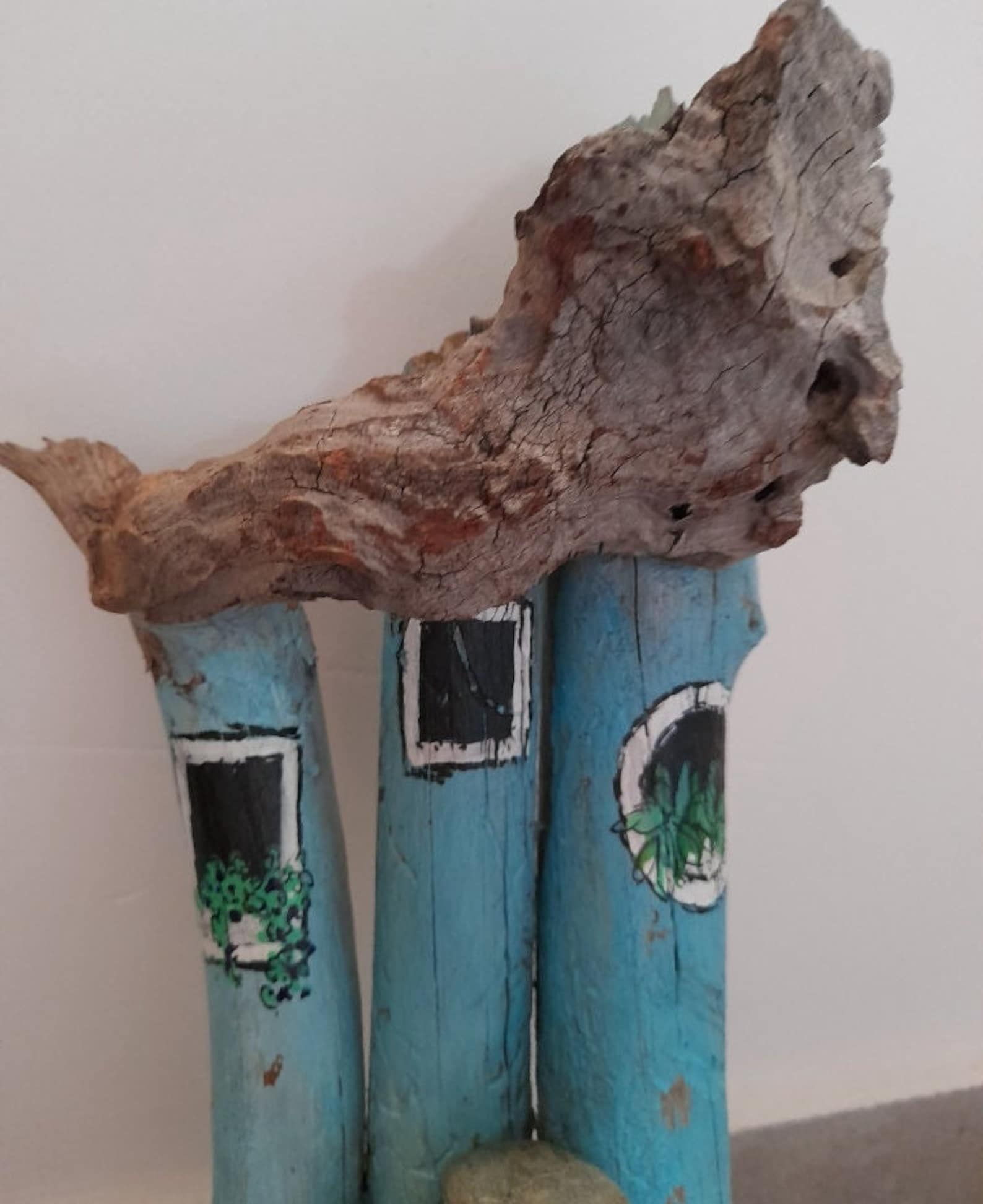 Handmade, Hand Painted and Hand Decorated Wooden Branch House With ...