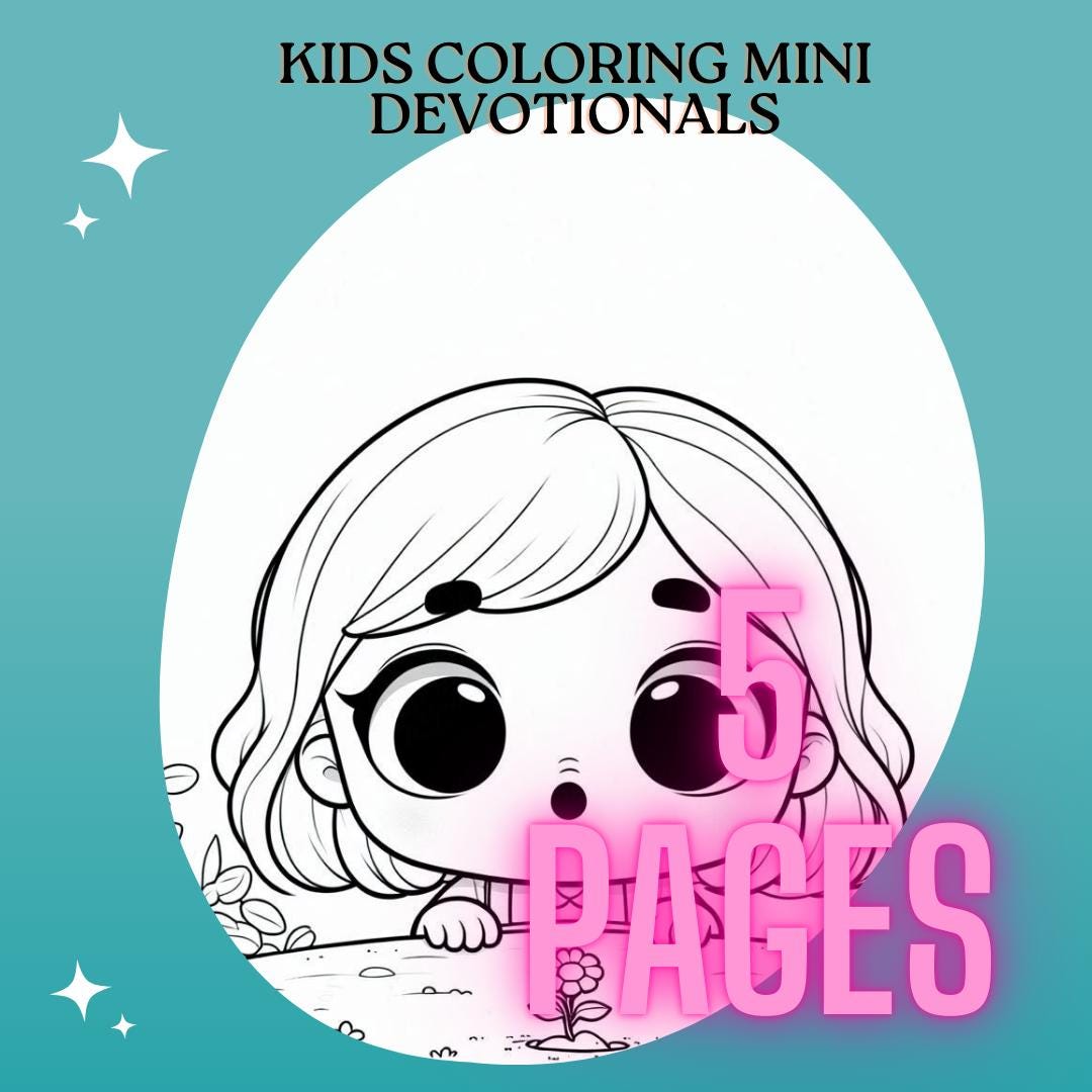 Kids Devotional Coloring Pages, Bible Verses (PDF Printable) - Etsy