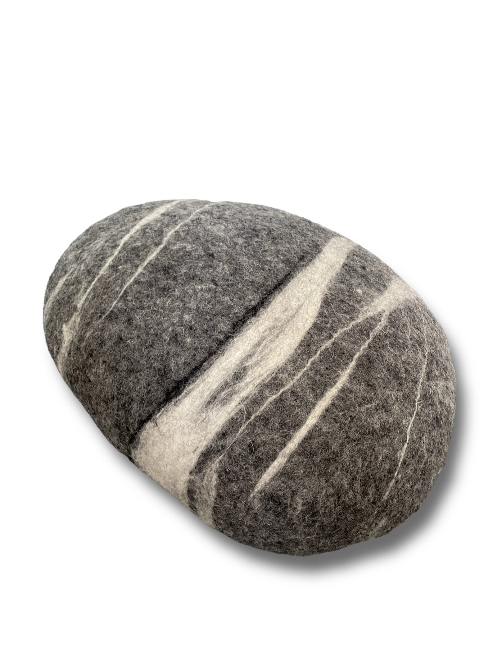 Felted Wool Stone Pillow: Natural Pebble Pouf - Etsy