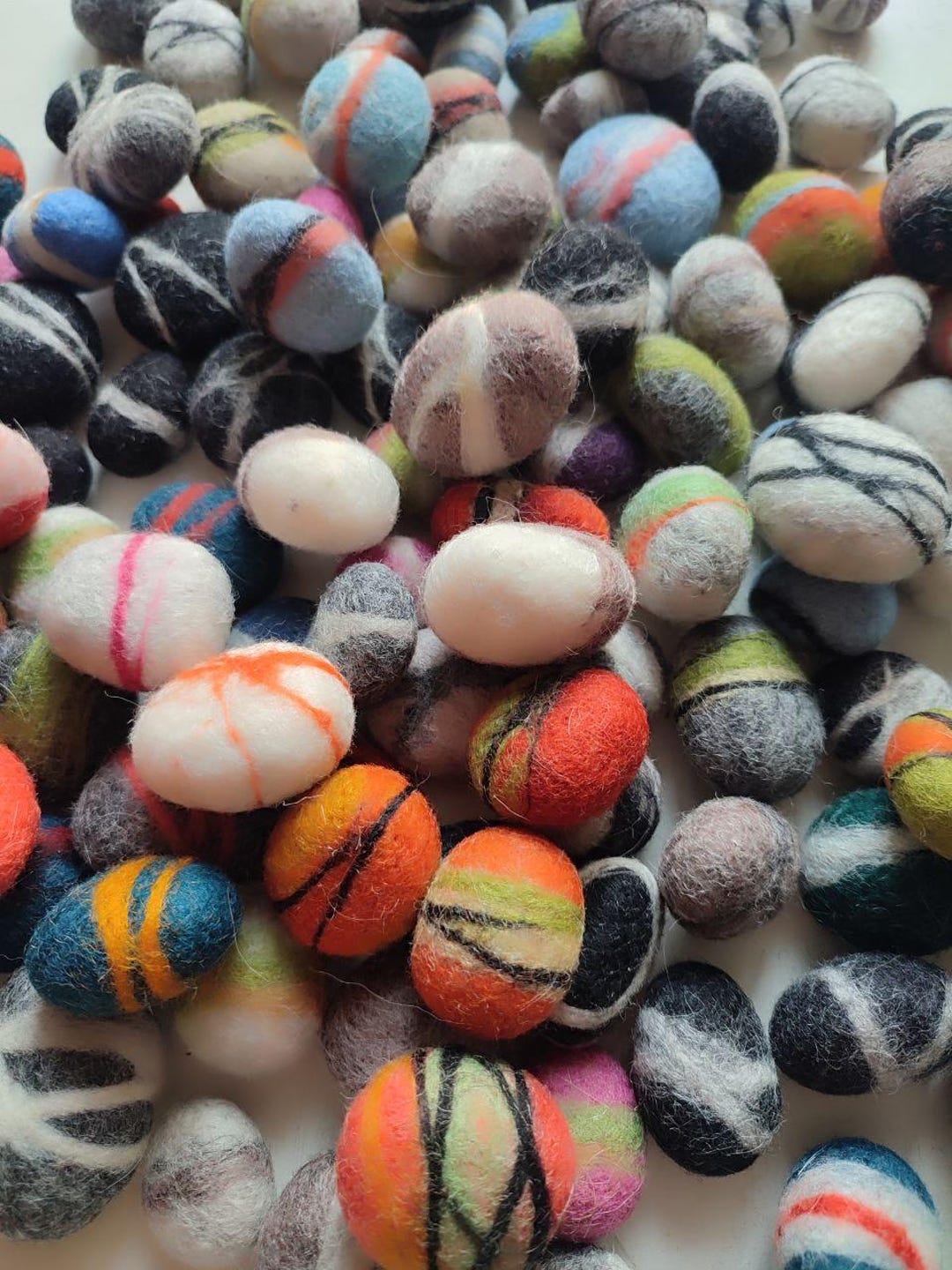 Handmade Felted Wool Pebbles – Designer Beads for DIY Jewelry & Home ...
