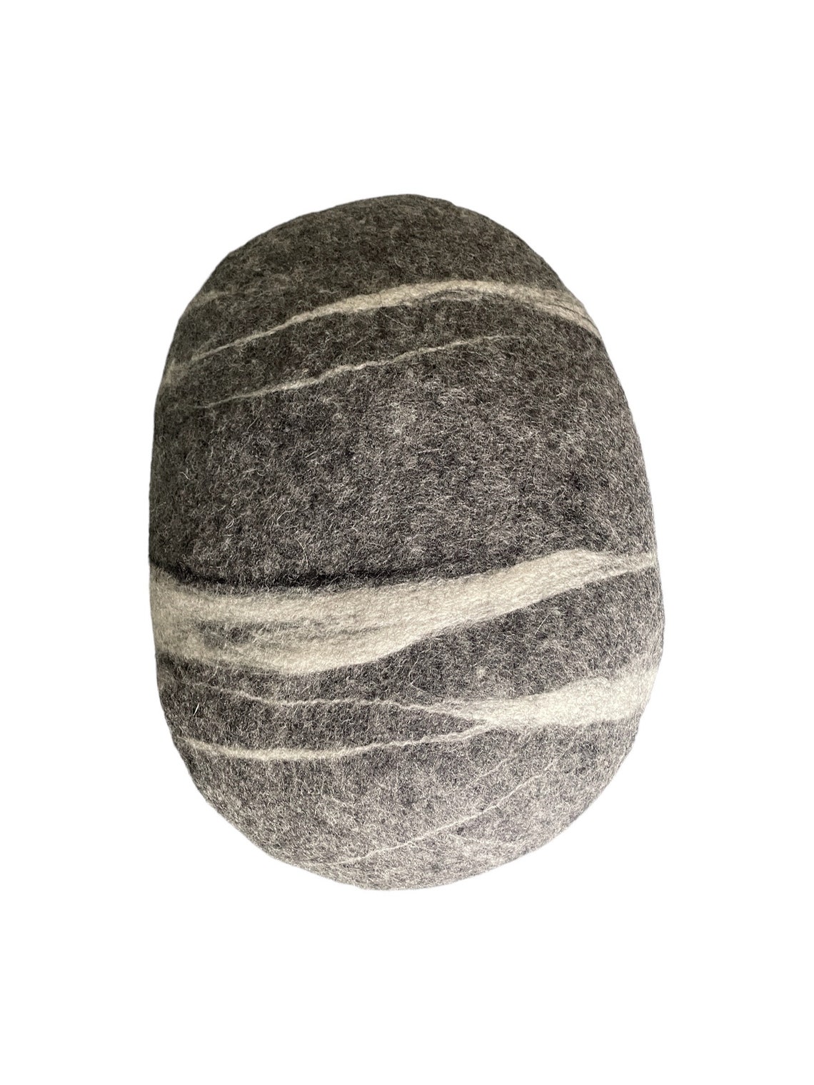 Felted Wool Stone Pillow: Natural Pebble Pouf - Etsy