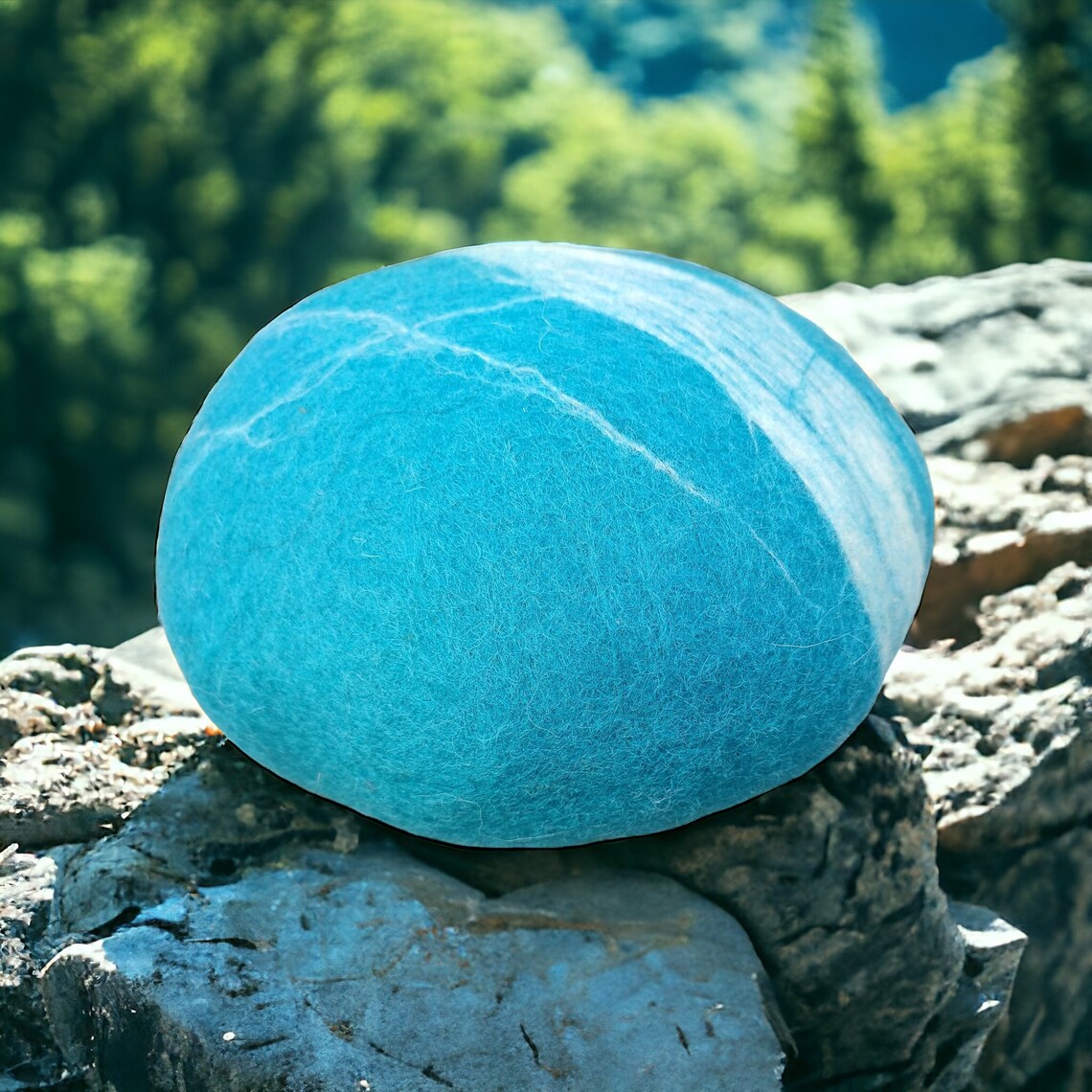 Felt Wool Stone, Colored Wool Pillows, Natural Felted Wool, Ottoman ...