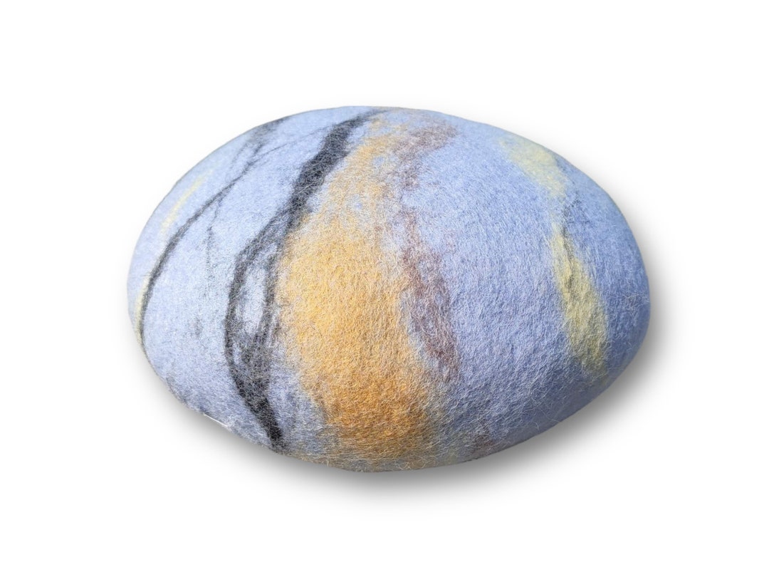 Felted Wool Stone Pillow: Natural Rock Decor - Etsy