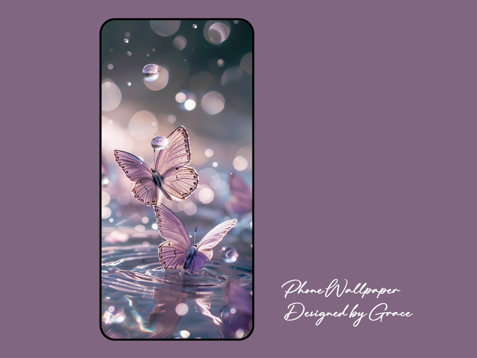 Purple Butterfly Phone Wallpapers | Set of 3 | Gorgeous Design | High ...