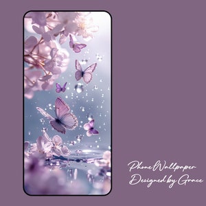 Purple Butterfly Phone Wallpapers | Set of 3 | Gorgeous Design | High ...