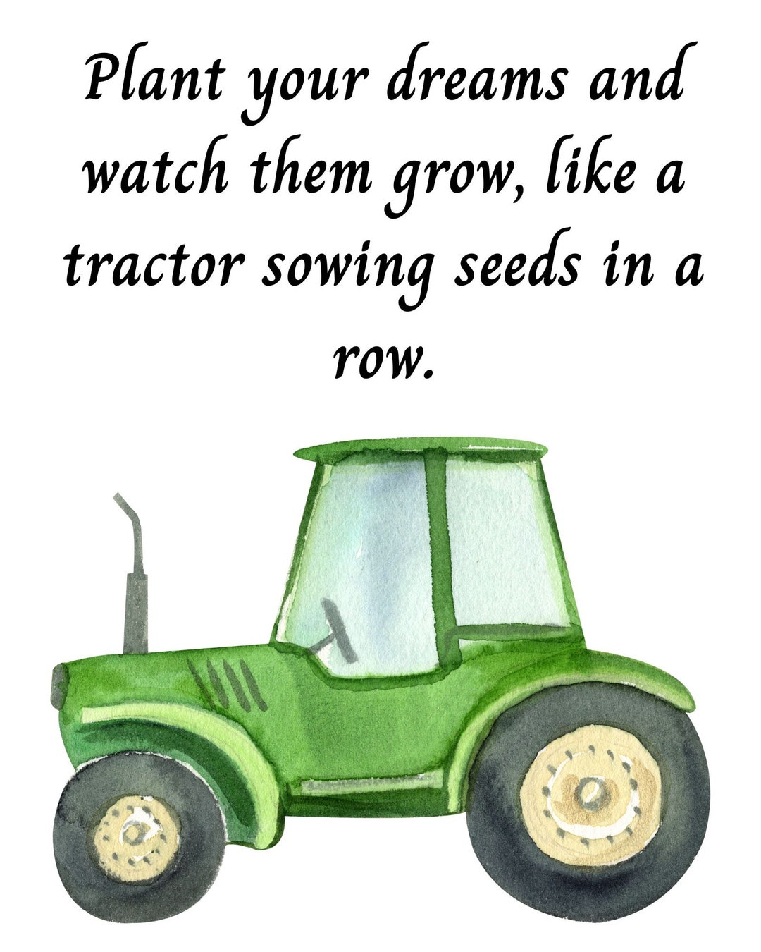 Kids Tractor Nursery Print - Etsy