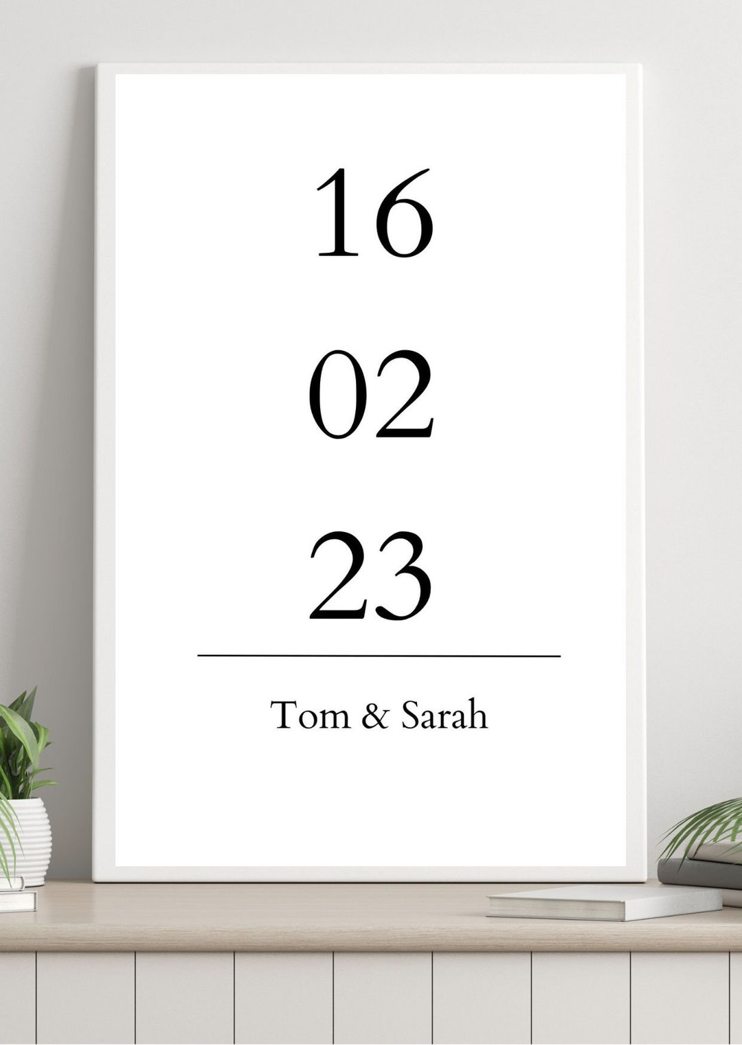 Personalized Date and Name Print - Etsy
