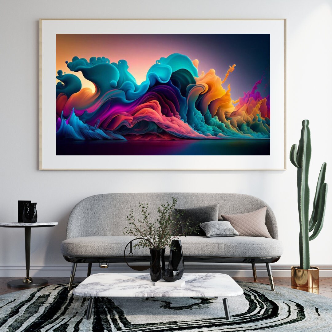 Grey Modern 3D Illustration Wall Frame - Etsy